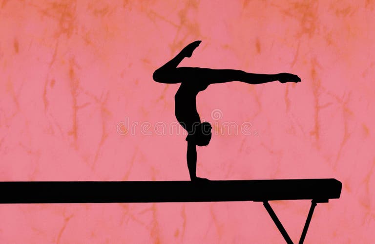 Female Gymnast Balance Beam Pose Stock Illustrations – 81 Female ...