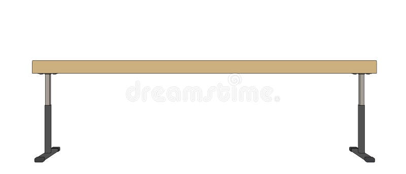 Balance Beam. Vector Outline Illustration Stock Vector - Illustration ...