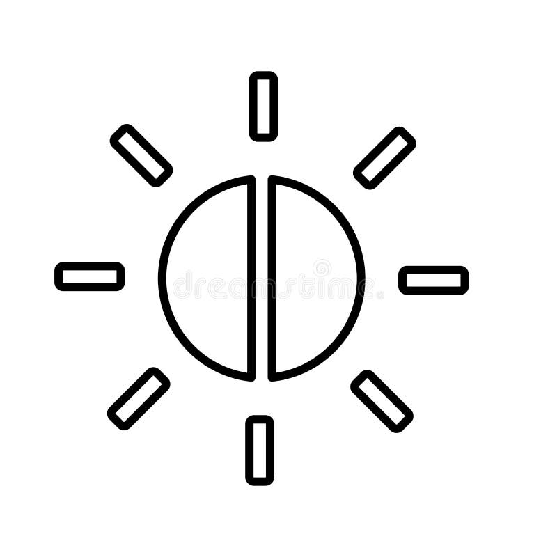 Balance, Brightness Control Line Icon Stock Illustration - Illustration ...