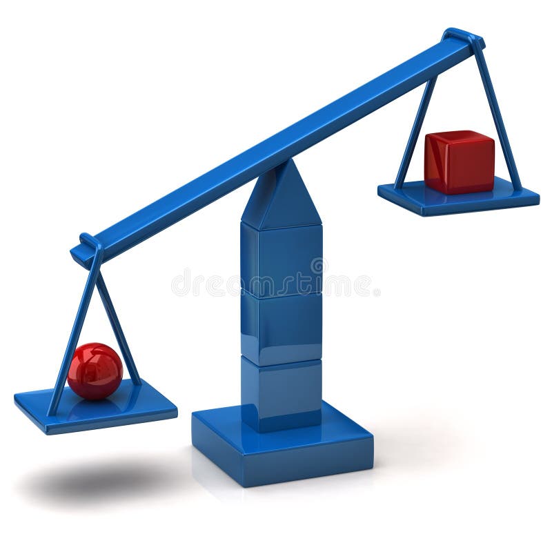 Balance concept stock illustration. Illustration of seesaw - 28049088