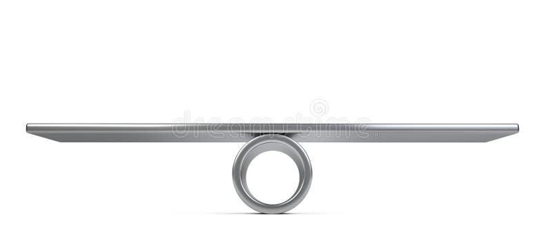 Balance Concept - Metal Boxes on a Board. Front View Stock Illustration ...