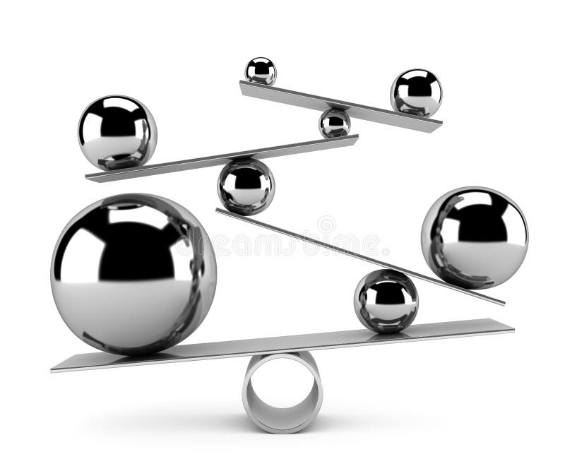 Balance Concept - 3d Render Stock Illustration - Illustration of board ...