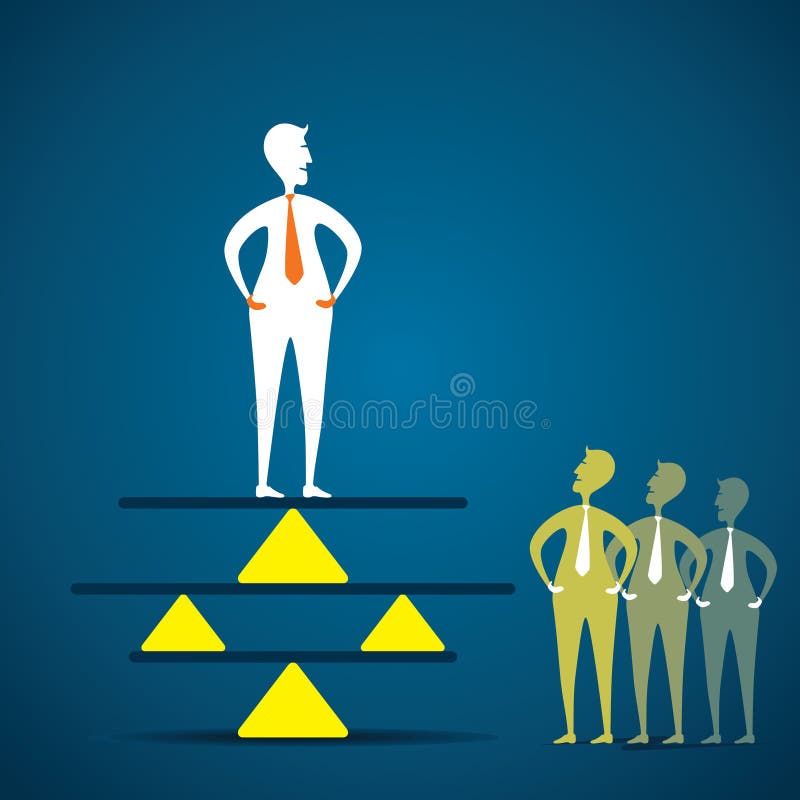 Inequality Concept Vector Illustration Man Versus Woman in Business ...