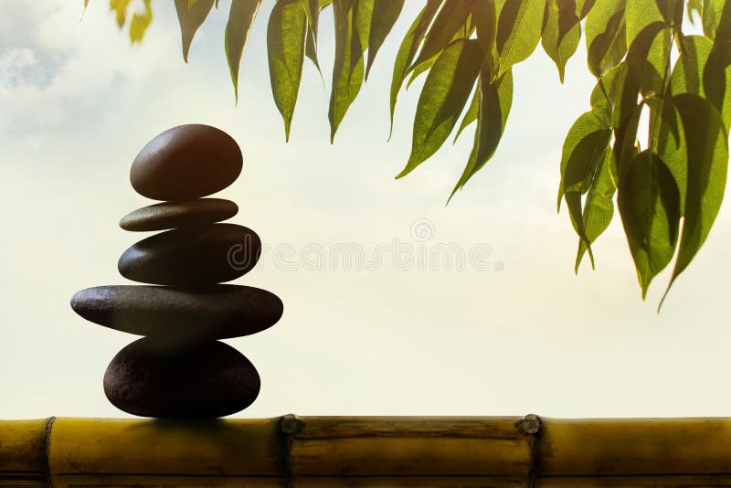 Balance Concept between of Life and Work Present by Natural Zen Stock ...