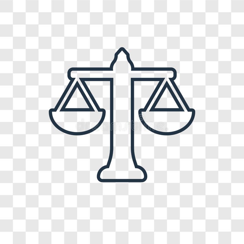 Balance Concept Vector Linear Icon Isolated on Transparent Background ...