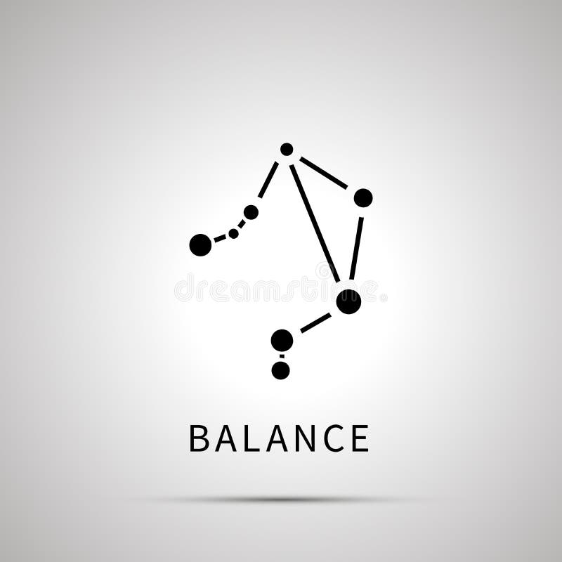 Balance Constellation Simple Black Icon Stock Vector - Illustration of ...