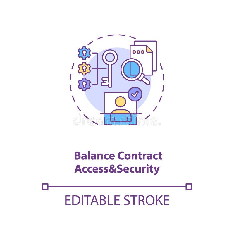 Balance Contract Access and Security Concept Icon Stock Vector ...
