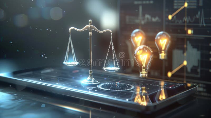 Balance of Data-Driven Decisions and Creative Ideas in Modern Business Design Stock Image ...