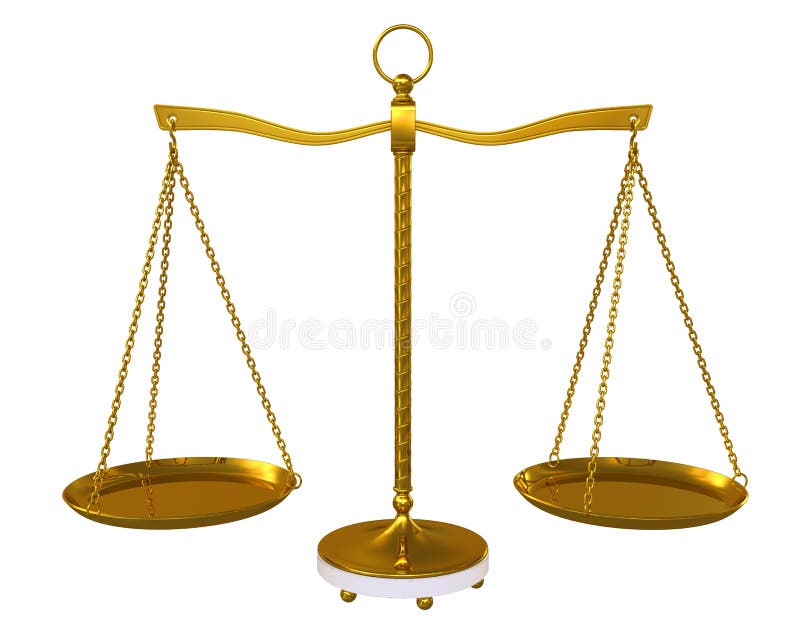 Sistema De La Escala De La Balanza Del Oro Foto de archivo - Imagen de ...