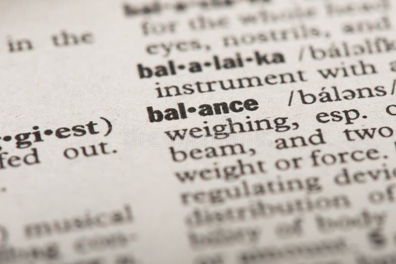 Balance in dictionary stock illustration. Illustration of information ...