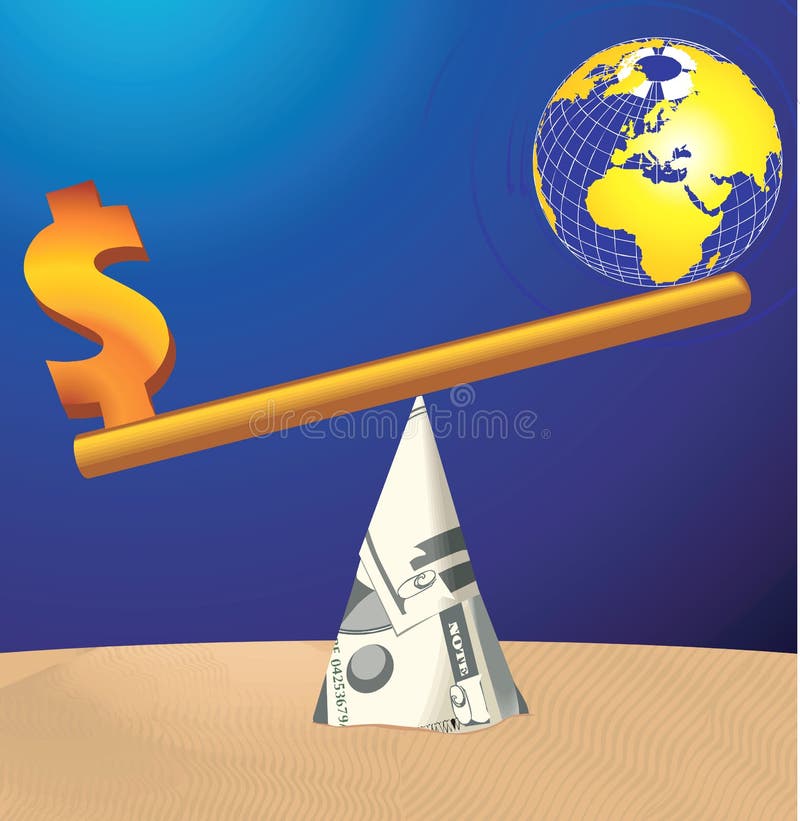 Riqueza Y Balanza Del Dinero Stock de ilustración - Ilustración de ...