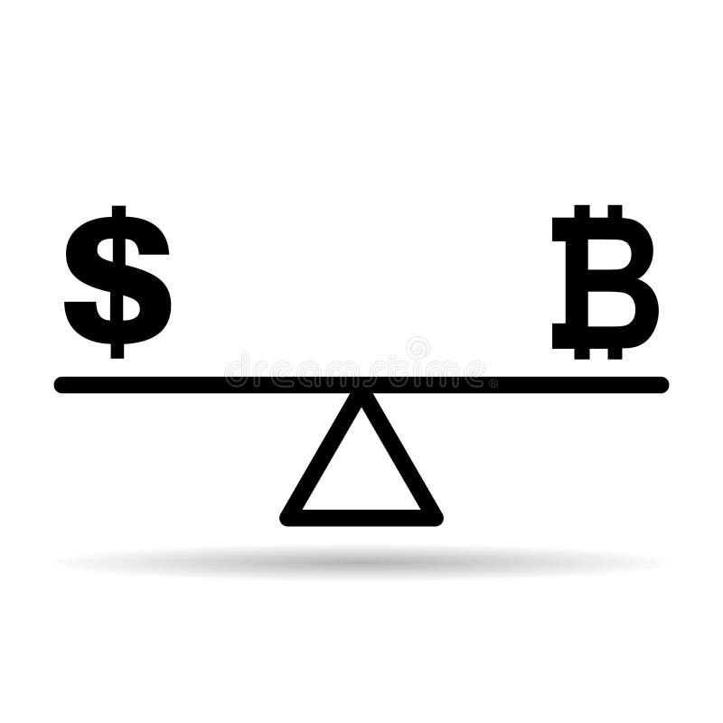 Balance Dollar Harmony Vector Icon Shadow Background. Business Flat ...