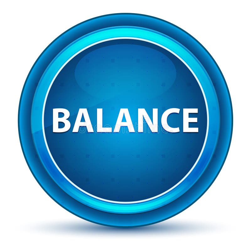 Balance Eyeball Blue Round Button Stock Illustration - Illustration of ...
