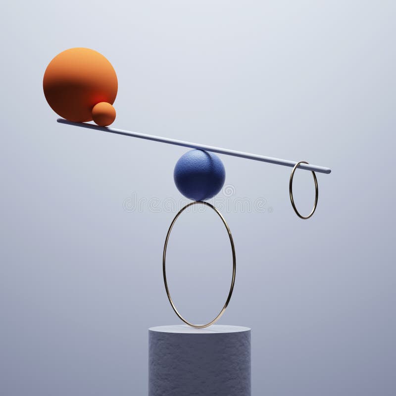 Balance Geometric. Geometric Objects in Balance Stock Illustration ...