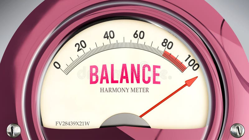 Balance and Harmony Meter that is Hitting a Full Scale, Showing a Very ...