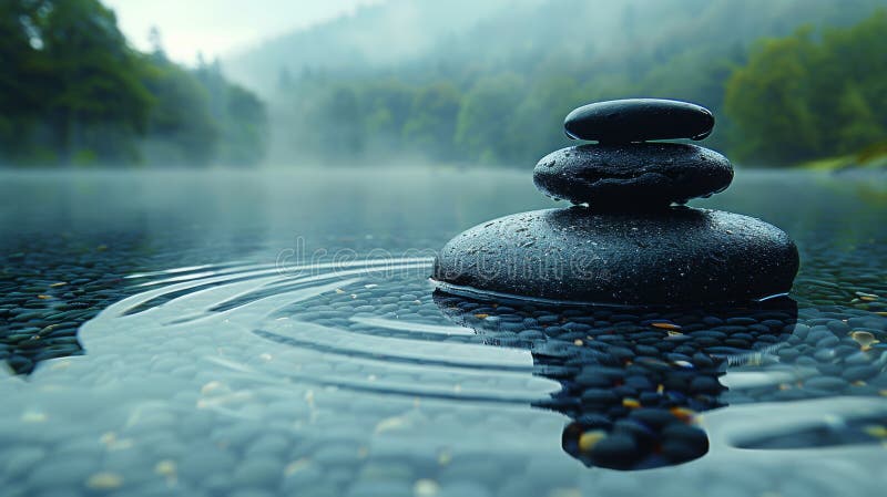 Balance, Harmony and Peace with Nature Stock Illustration ...