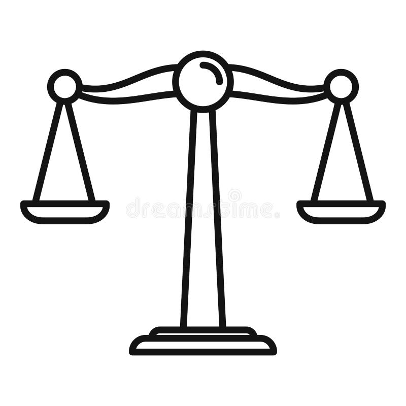 Balance Icon, Outline Style Stock Vector - Illustration of equilibrium ...