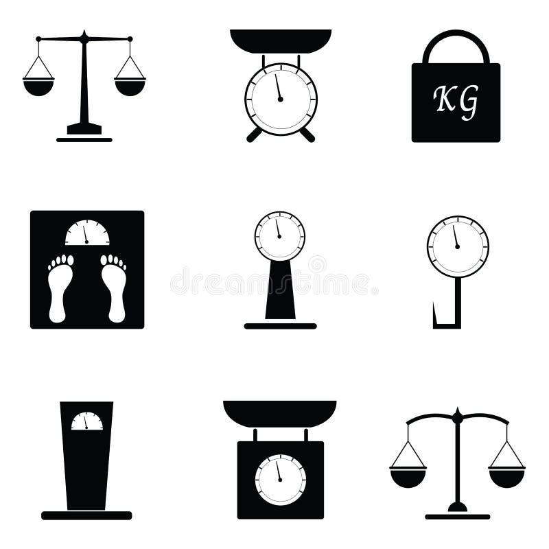 Balance icon set stock vector. Illustration of weigh - 102195871