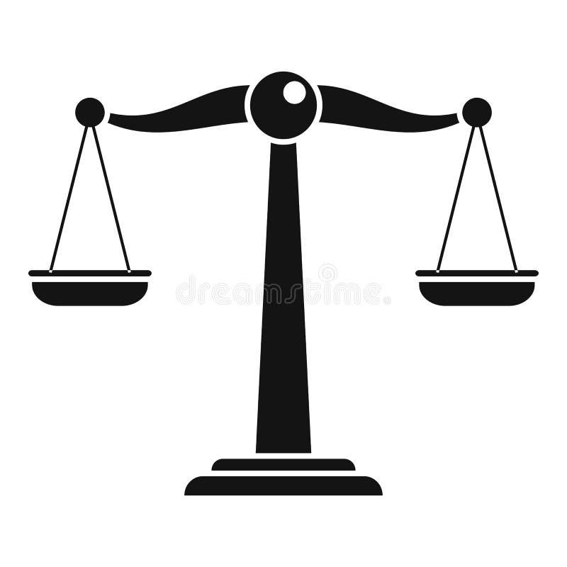 Balance icon, simple style stock vector. Illustration of blank - 160128018