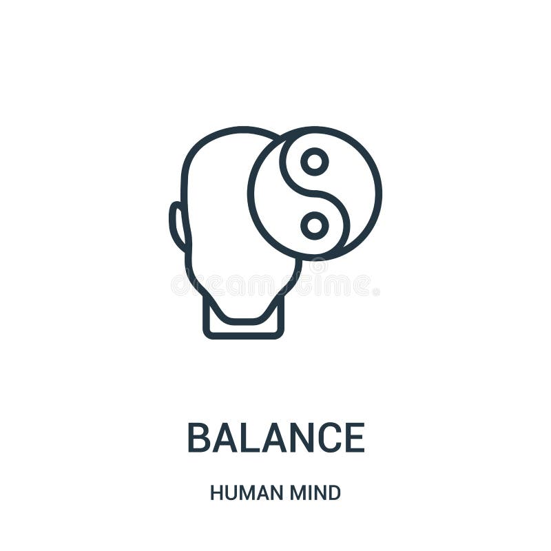 Balance Icon Vector from Human Mind Collection. Thin Line Balance ...