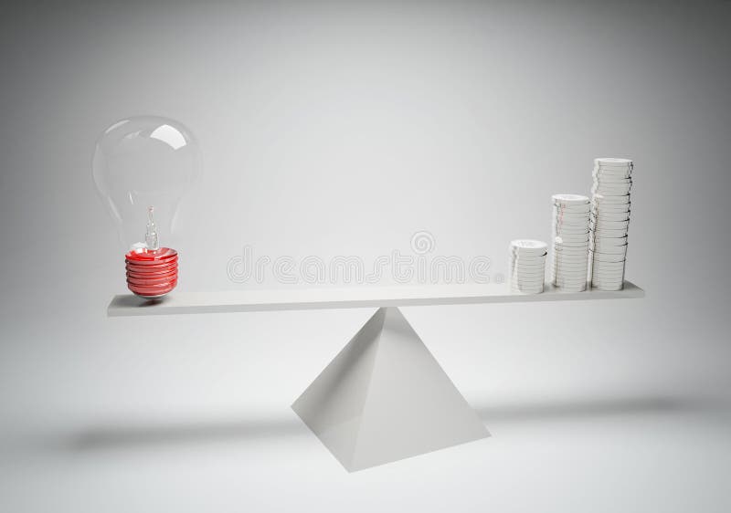 Balance of Ideas with Compensation Stock Illustration - Illustration of ...