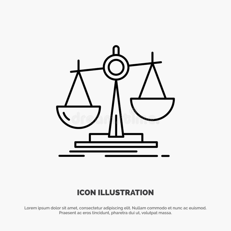 Balance, Law, Loss, Profit, Line Icon Vector Stock Vector ...