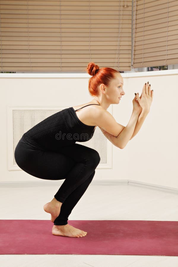 Balance on Leg with Bending Sideview Stock Image - Image of leisure ...