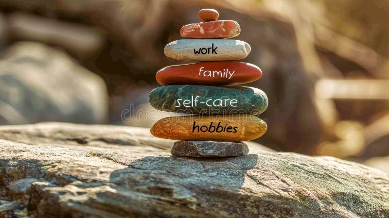 Balance of Life Concept with Stacked Stones Stock Image - Image of ...