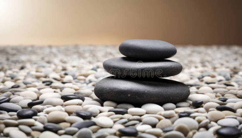 Balance in Life, One Rock at a Time Stock Illustration - Illustration ...