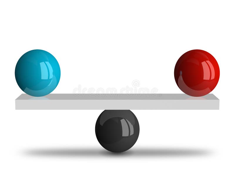 Balance mit zwei Bereichen stock abbildung. Illustration von bereichen ...