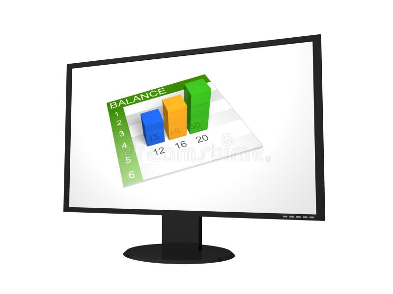 Balance monitor stock illustration. Illustration of computer - 8179414