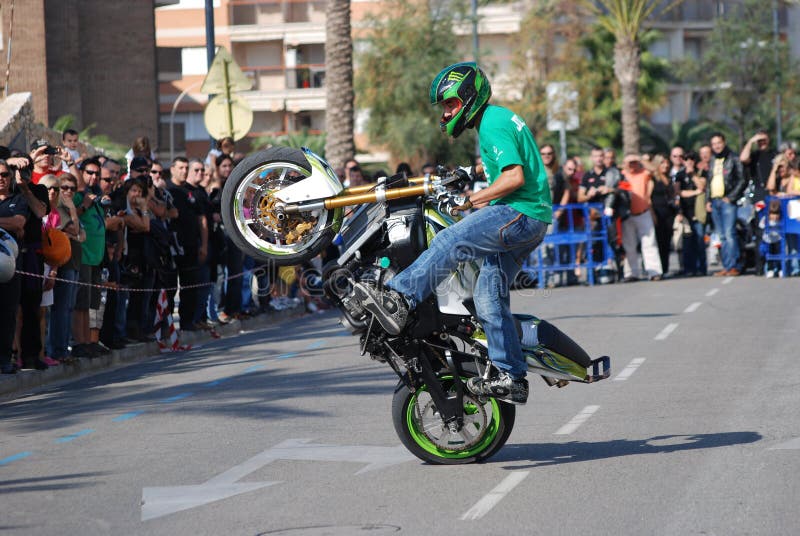 Balance on a motorcycle editorial stock image. Image of competition ...