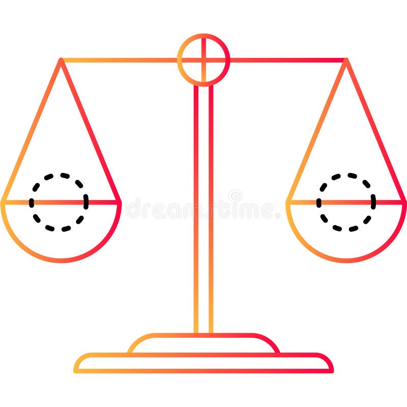 Balance Outline Icon Vector Libra Scale on White Stock Vector ...