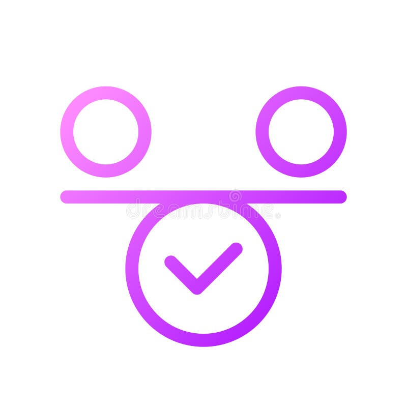 Balance Pixel Perfect Gradient Linear Ui Icon Stock Vector ...