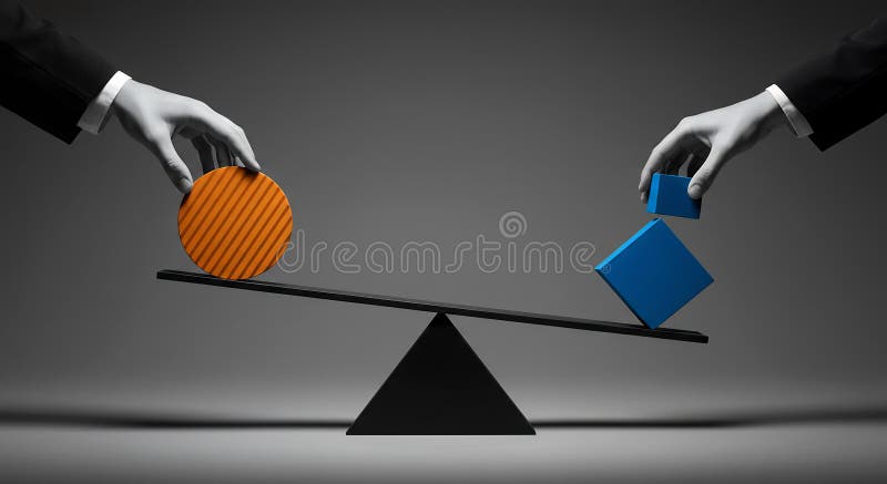 Balance of Power: Circle Vs. Square on Scales Equilibrium, Trade-off ...
