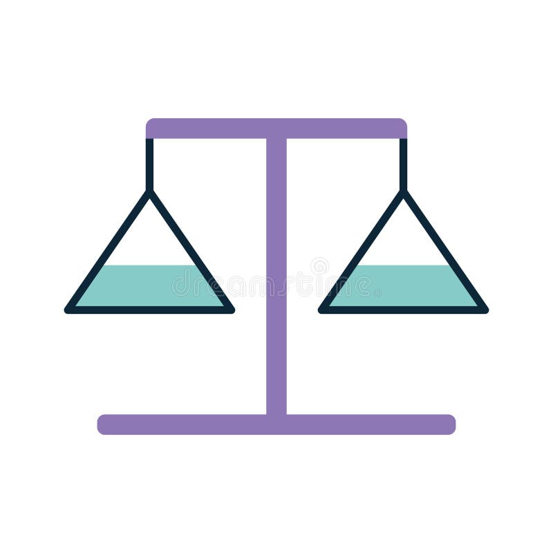 Balance with a Purple Color on a White Background Stock Illustration ...