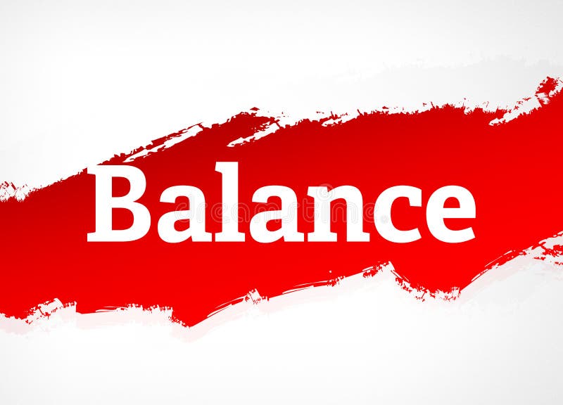 Balance Red Brush Abstract Background Illustration Stock Illustration ...