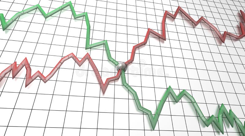 Balance Report Graph - Falling - Growing Stock Illustration ...