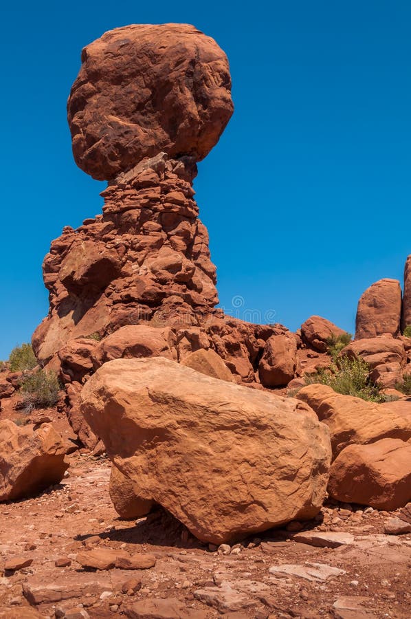 Balance Rock stock photo. Image of heat, brown, color - 88488288