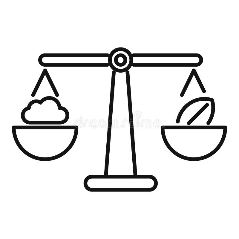 Balance Scale Comparing Cloud Computing and Green it Solutions Stock ...