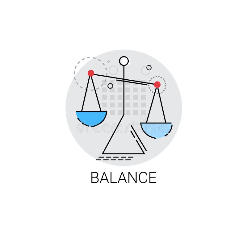 Balance Scale Economic Business Icon Stock Vector - Illustration of ...