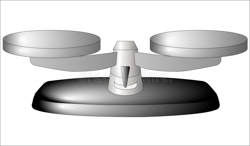 Balance Scale Empty without Weights Stock Vector - Illustration of gold ...