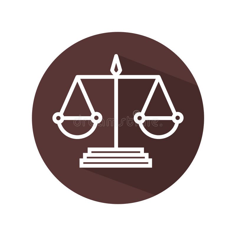 Balance Scale Flat Isolated Icon Stock Illustration - Illustration of ...