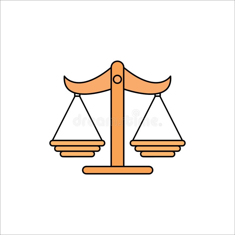 Balance Scale Icon Conceptual Vector Illustration Design Stock Vector ...
