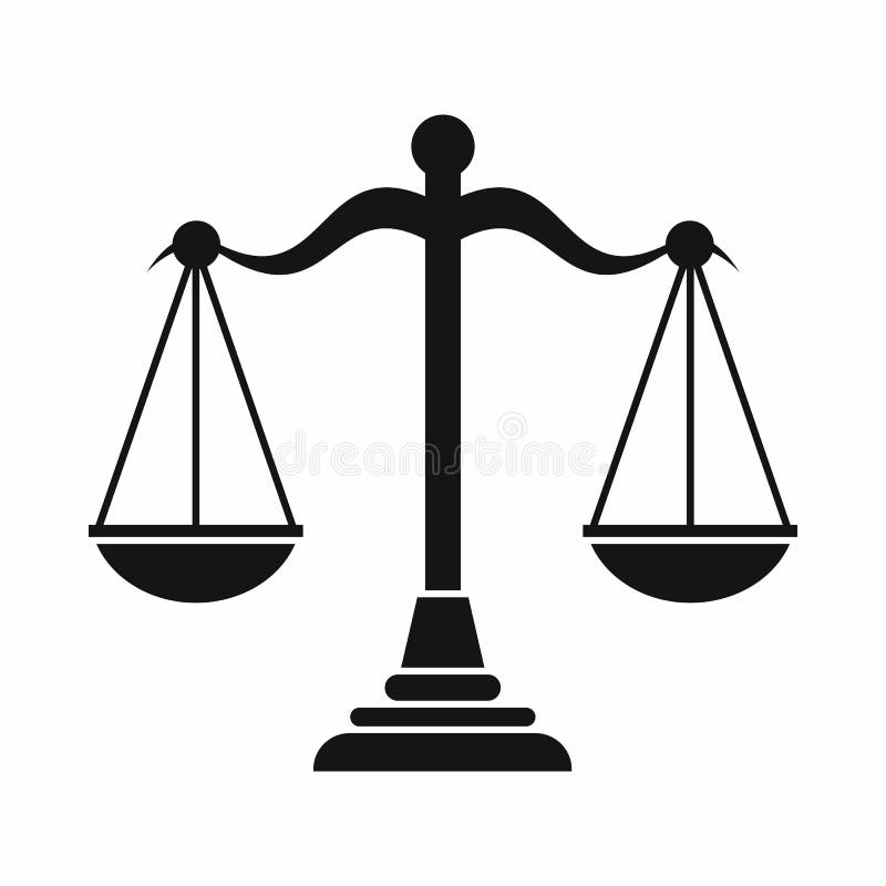Balance Scale Icon, Simple Style Stock Vector - Illustration of icon ...