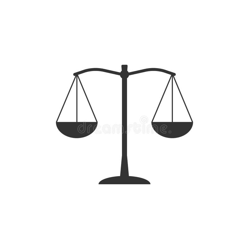 Balance Scale Icon. Vector Illustration, Flat Design Stock Illustration ...