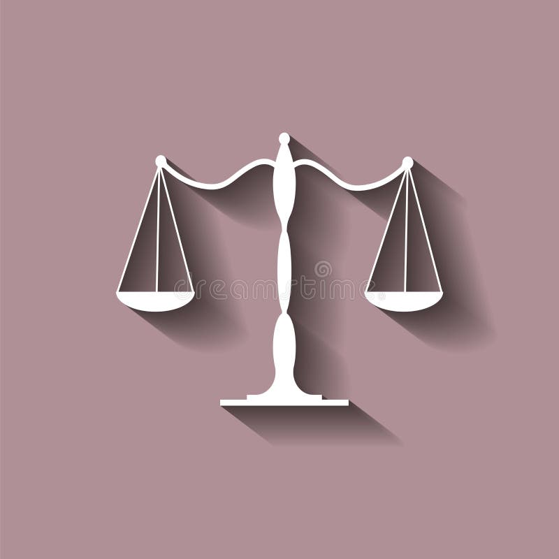 Balance Scale Icon. Vector Illustration with Shadow. Stock Vector ...