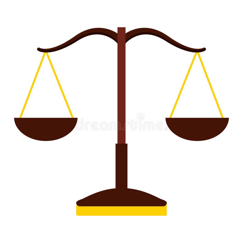 Balance Scale Isolated Icon Design Stock Illustration - Illustration of ...