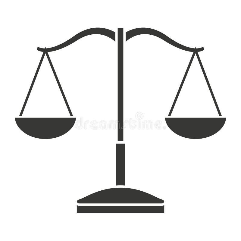 Balance Scale Flat Isolated Icon Stock Illustration - Illustration of ...
