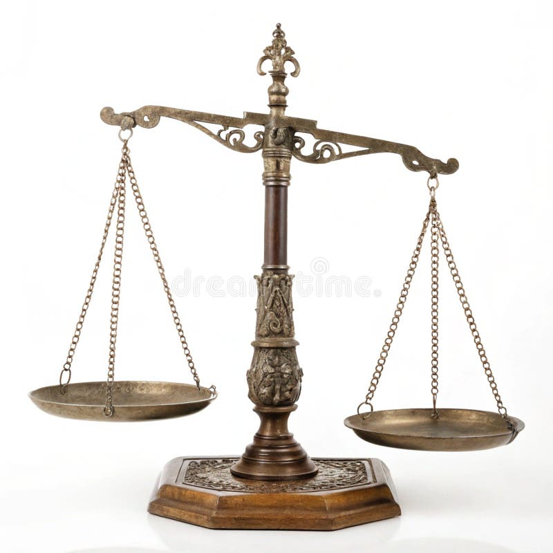 Balance Scale Isolated on White Background Stock Illustration ...